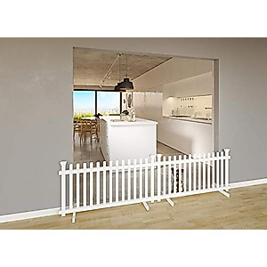 Zippity Outdoor 22in H x 44in W White Vinyl Portable Puppy Dog Fence Kit ZP19055 (2 Pack)