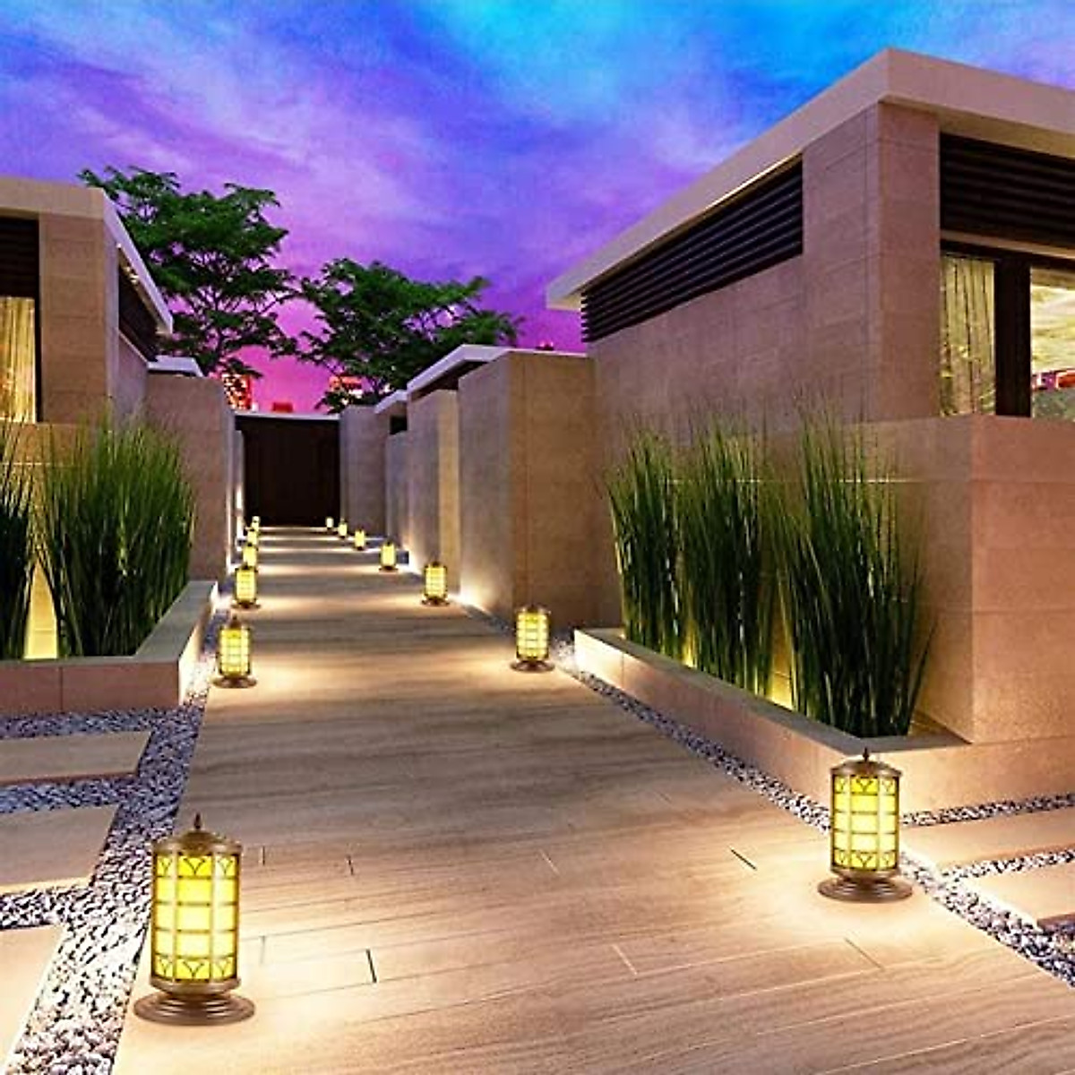 OUUED European Wall Light E27/E26 Column Head Lamp Wall Lamp Waterproof Home Garden Lamp Garden Villa Hotel Door Pillar Lamp