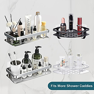 PPJOKERBOY 4 Pack Shower Caddy Adhesive Replacement，No Drilling Wall Hooks Adhesive Strips For Bathroom Shelves And Shower Caddies