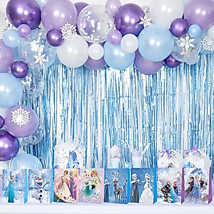 Generic Frozen Birthday Party Supplies, 16pcs Frozen Favor Bags Elsa Candy Bags for Frozen Birthday Party Favor, Elsa Birthday Party Favor Decorations