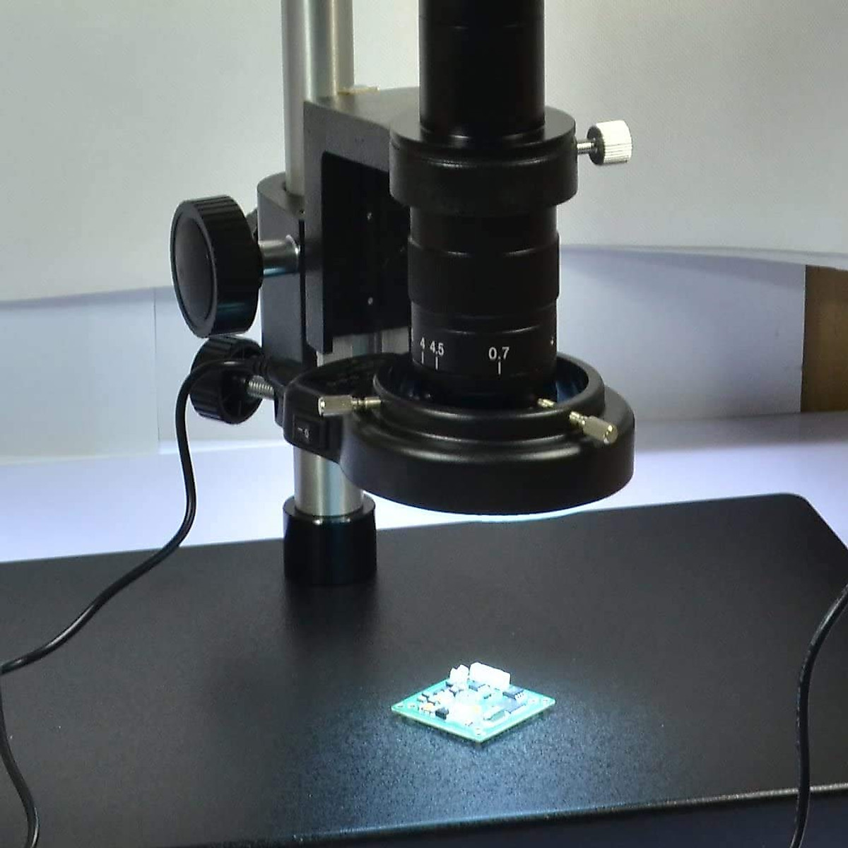 HAYEAR 144 LED Ring Light Lamp Illuminator Lighting Sourse for Industry Stereo Microscope Camera with Power Adapter HY-144B