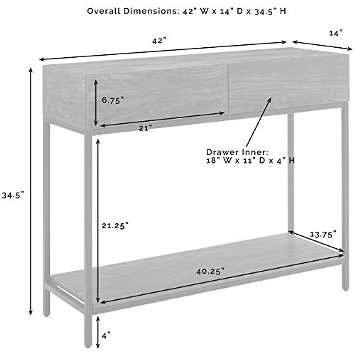 Crosley Furniture KF13053BR Jacobsen 3-Piece Entertainment Set, Brown Ash/Matte Black