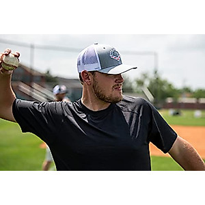 EvoShield USA Trucker Snapback Hat - Heather Grey/White