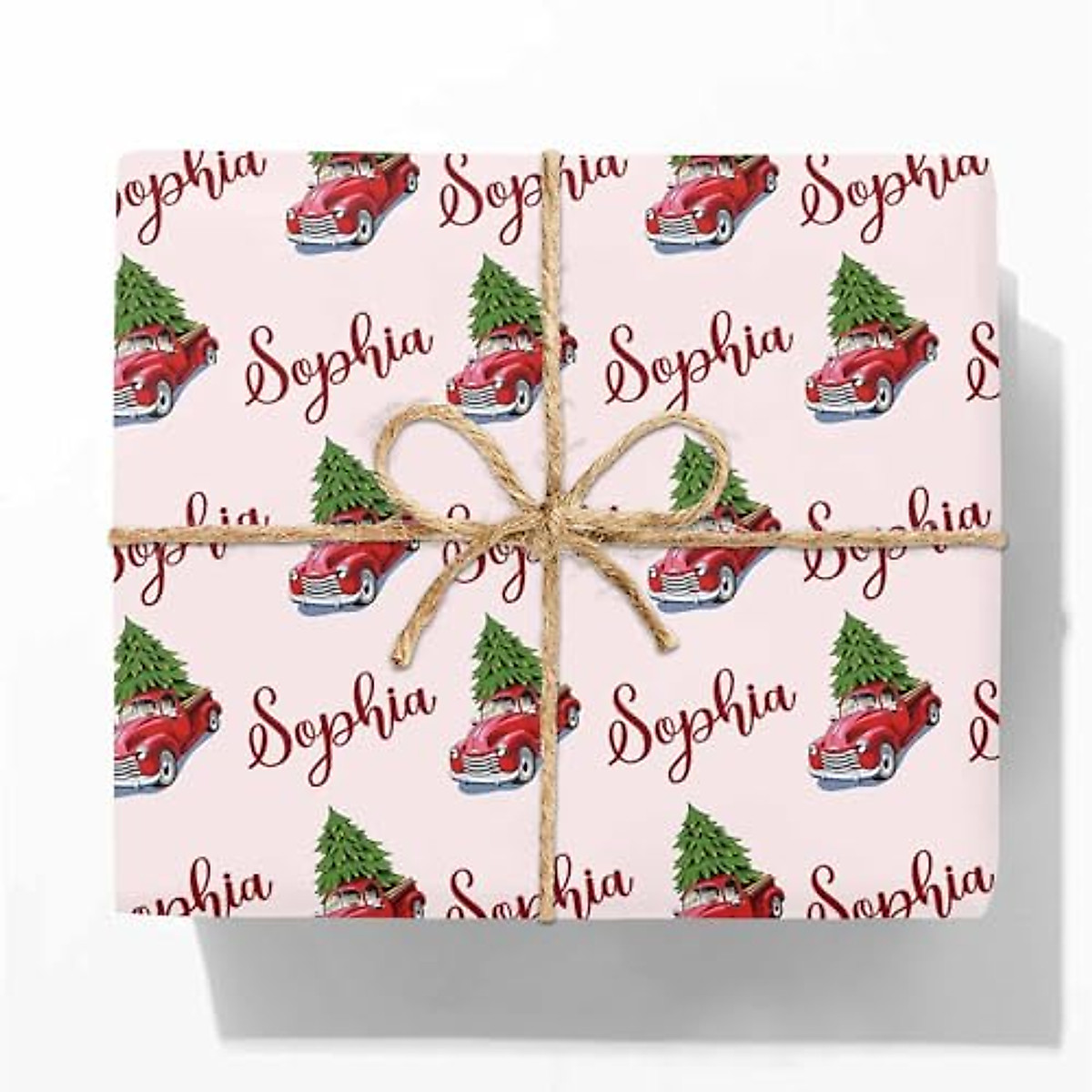 InterestPrint Personalized Christmas Paper Wrapping Paper Roll Design Funny Wrapp PapersCar for Boys Girls Baby Shower Wedding Anniversary