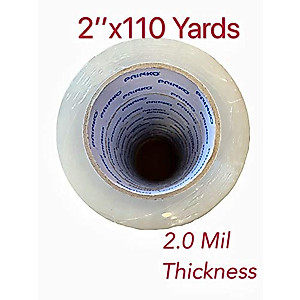 Prinko 36 Rolls Clear Packing Tape - 110 Yards per Roll - 2" Wide x 2.0 mil Thick, Acrylic Adhesive Heavy Duty Tape for Box Office Moving Packaging Shipping