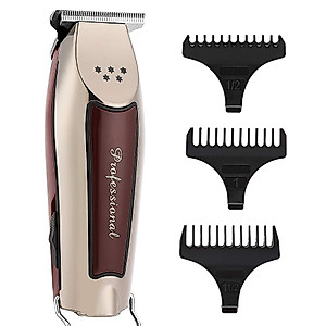 FILFEEL T-Blade Trimmer, Cordless Precision Trimmer for Lining & Close Trimming, Professional Hair Cutting Kit for Barbers and Stylists (Silver)