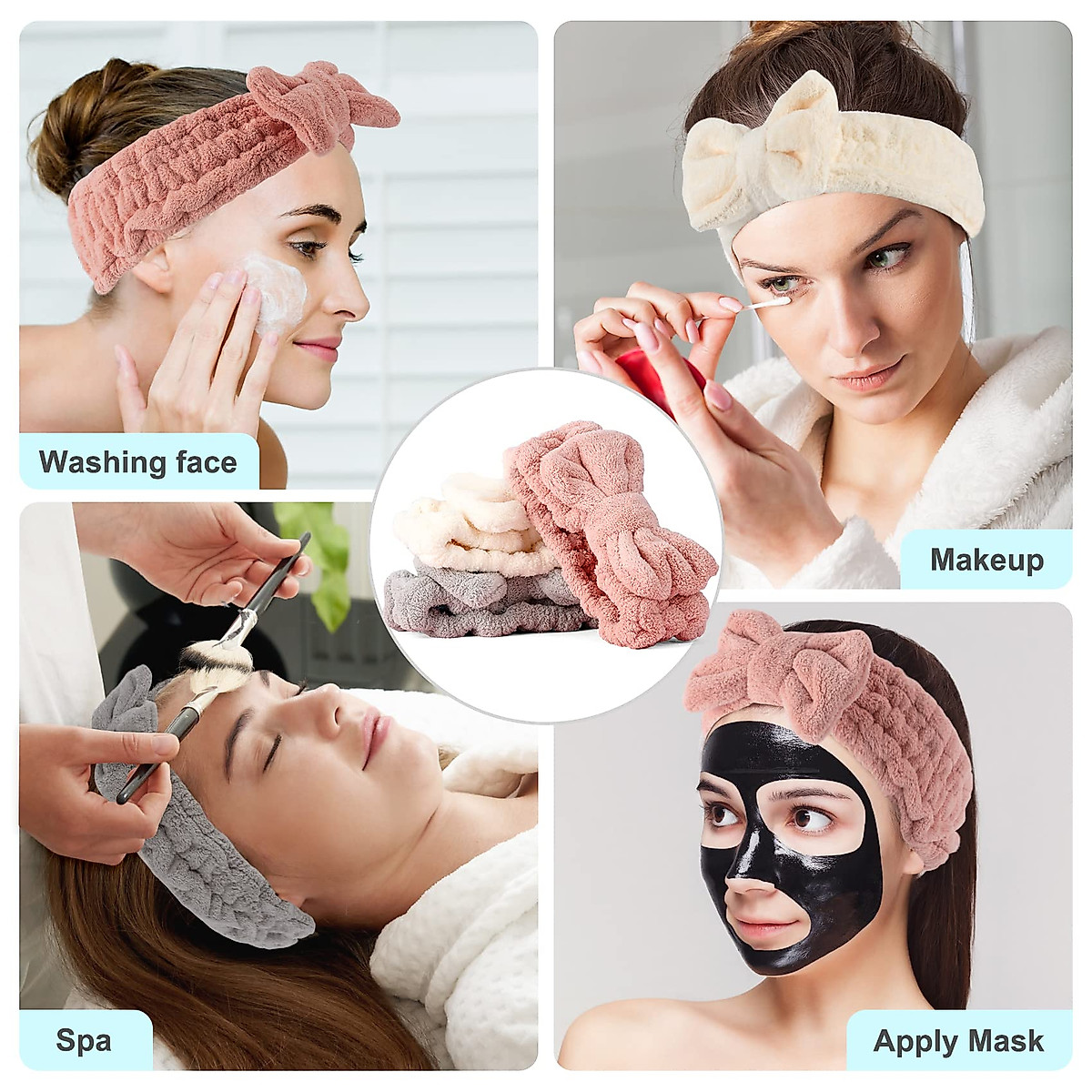 MIMITOOU Headbands for Women - Skincare, Spa, Makeup, Face Wash - Mothers Day and Teen Girls Gifts, Trendy Stuff