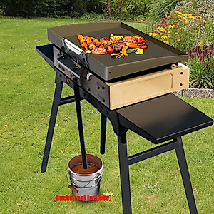 ZPMOCKAQ Rear Grease Drainage Funnel for Blackstone Grease Cup, Upgraded Food Mesh Screen Block Grease Trap, Innovative Blackstone Accessories, Flexible Large Capacity with Hose