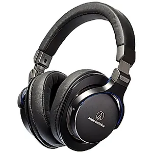 Audio-Technica ATH-MSR7BK SonicPro Over-Ear High-Resolution Audio Headphones, Black (Renewed)