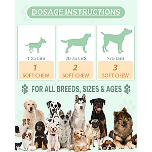 Hemp Calming Chews for Dogs Anxiety, Duck Flavored Calming Chews for Dogs 120 Chews Dog Calming Treats Natural Ingredients Calming Treats for Dogs Aid for Separation Barking Thunderstorms Travelling