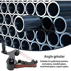 Belt Sander Adapter for Angle Grinder, Tube or Pipe Sanding Attachment, US 5/8-11 Thread, Easy Assembling Grinder Bearing, Professional Polishing Tool for Cast Iron ABS Rust Removal