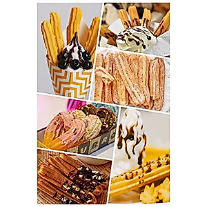 Commercial 3L Stainless Steel Spanish Churro Maker with 5 Nozzles and Manual Churro Filling Machine - Perfect for Home, Restaurant, and Bakery Use!