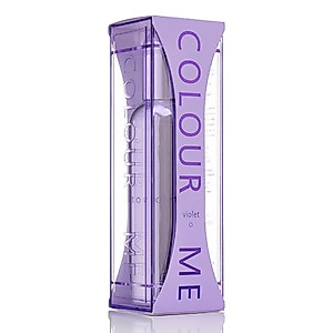 Colour Me Violet by Milton-Lloyd - Perfume for Women - Amber Floral Vanilla Scent - Opens with Citrus, Blackcurrant, and Orange Flower - Blended with Cedar - For Sweet Ladies - 3.4 oz EDP Spray