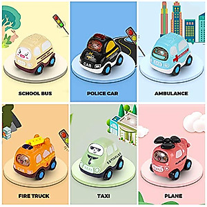 EARCASE Baby Toy Cars for 1 2 3 Year Old Boy with Play Mat Storage Bag, Push and Go Car Toddler Toy Friction Powered Cars, Best Gift Toy for 1 2 3 4 5 Year Old Boys Girls