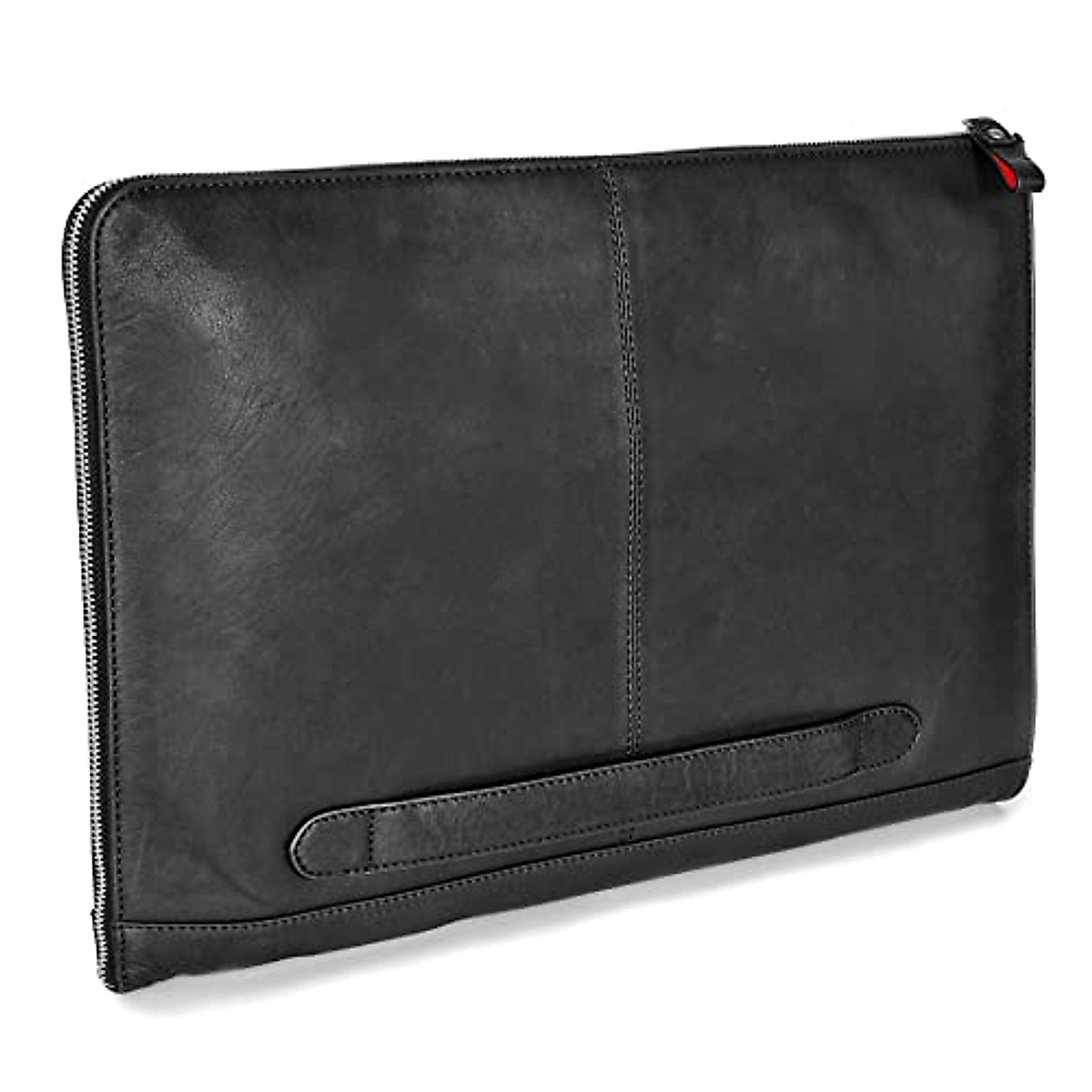DONBOLSO Laptop Sleeve London I 13.3 Inch Genuine Leather Notebook Briefcase for Men & Women I Up to 14 Inch Protective Case I Vintage Black