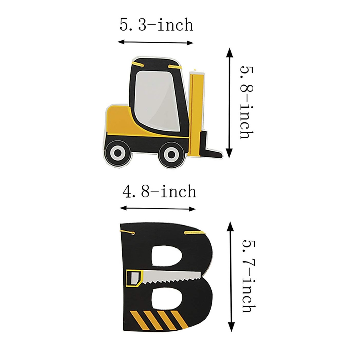 Construction Vehicle Happy Birthday Banner Dump Truck Excavator Tank Truck Garland for Boys Construction Themed Party Kids Birthday Party Decoration by Ucity