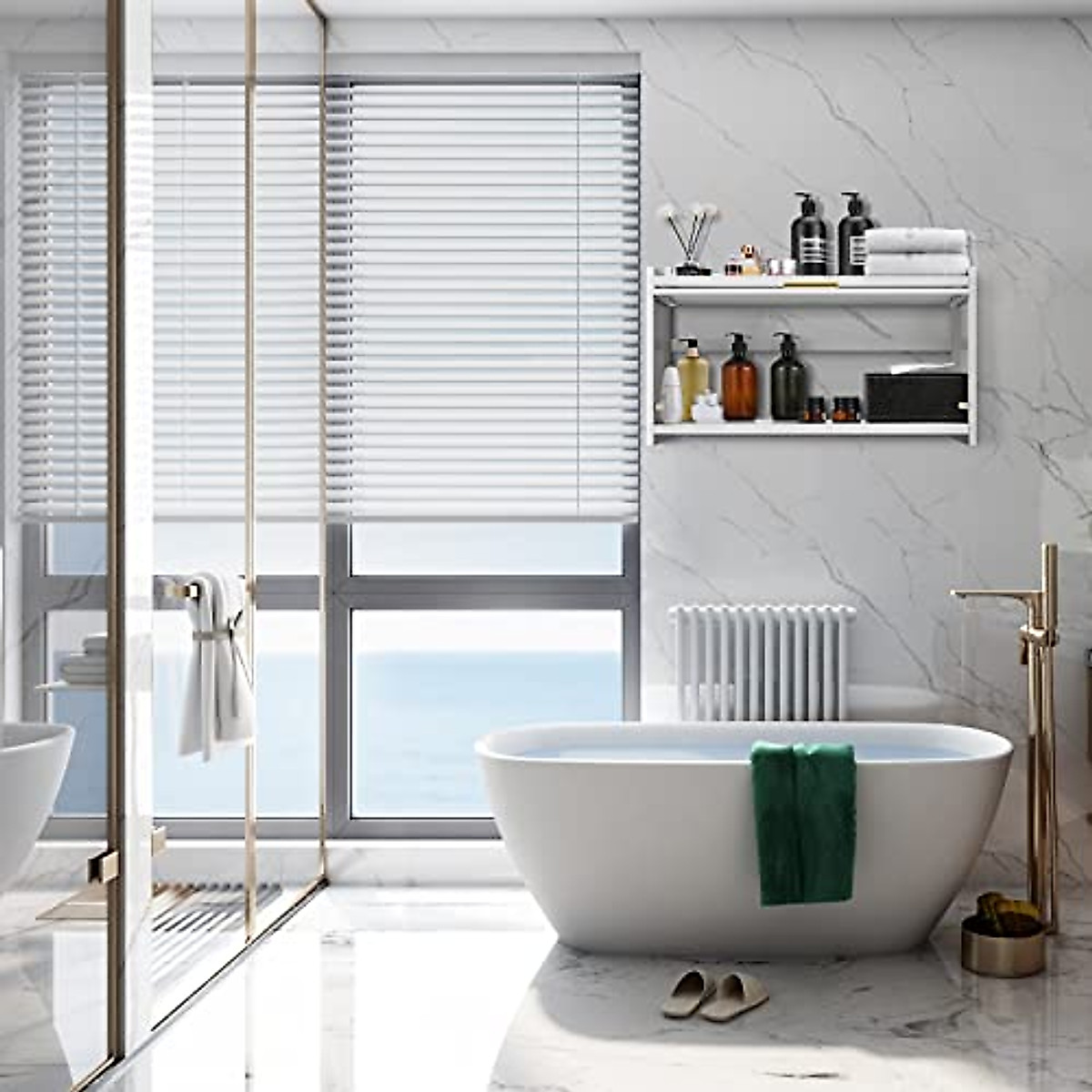 SweeTinytwo Wall Cabinet, Medicine Cabinet, Kitchen Wall Cabinet, Bathroom Wall Cabinet, Wall Floating Nightstand, Metal Cabinet with Large Capacity, Matches Variety of Decors (53 * 27 * 35cm,Black)