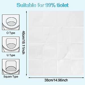 Disposable Toilet Seat Covers Flushable Paper Travel Pack (60-Count) -Disposable Seat Covers for Travel Adults Kids Baby Toddlers Potty Training Liners in Public Restrooms