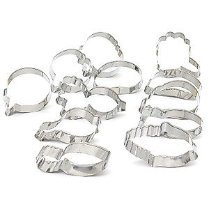 12 Pcs Vegetables Cookie Cutter Set Pumpkin Tomato Eggplant Corn Radish Potato Carrot Cucumber DIY Molds Stainless Steel Cute Sweet Pastry Biscuit Fondant Cake Pancake Sugar Baking Cookie Cutters