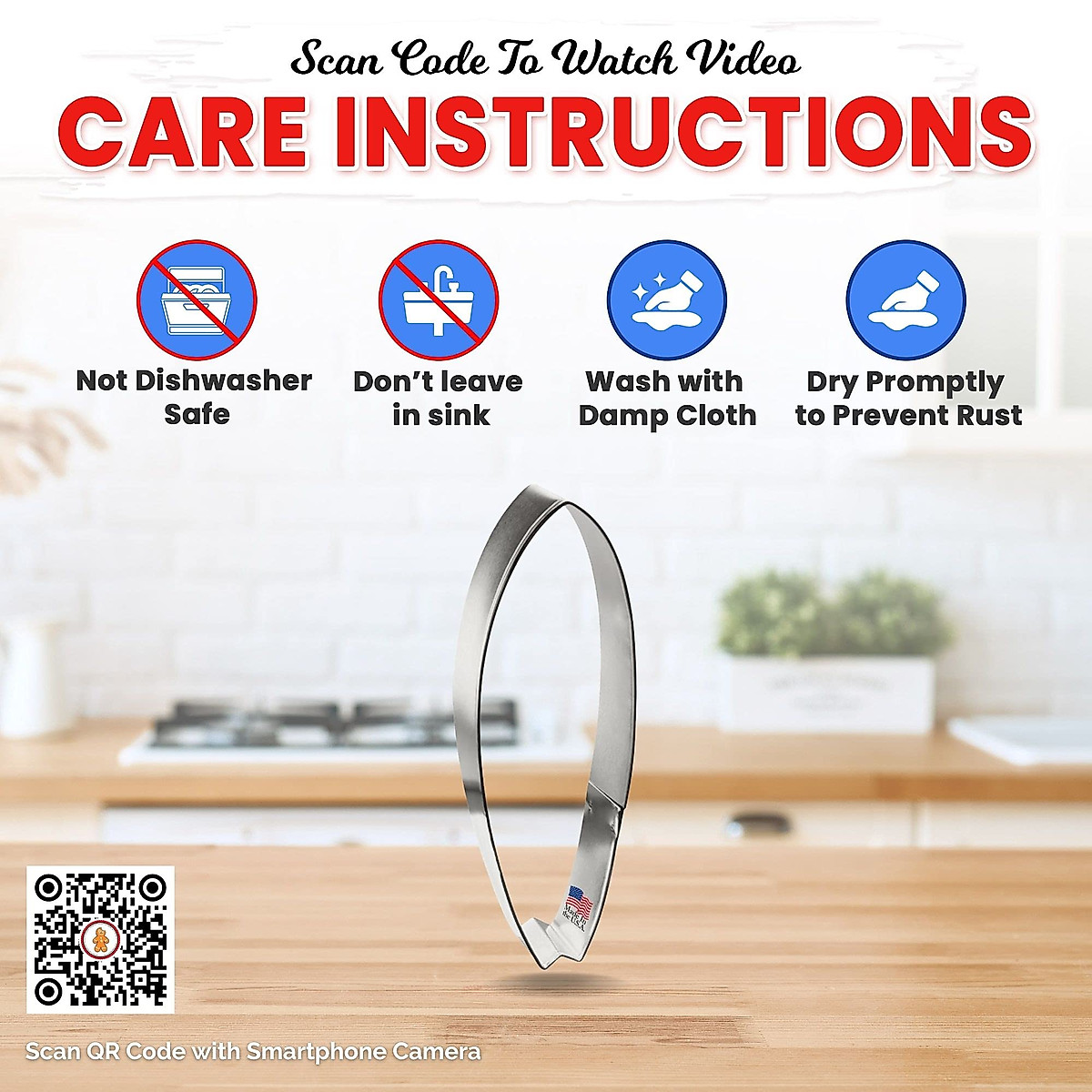 Foose B1723 Surfboard Cookie Cutter - 1 Piece - 5 in Long - Color Silver