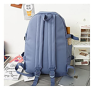 MQUN kawaii backpack set 5pcs aesthetic backpack with Pendant Lunch Bag, Pencil Case, Handbag, Coin Purse for Teen Girls School Backpack