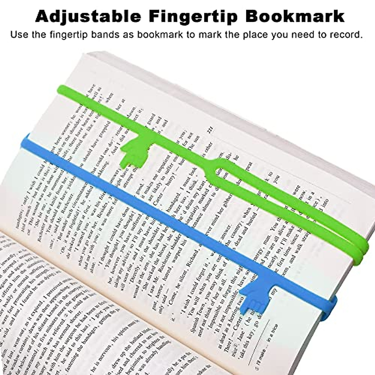 10Pcs Silicone Finger Point Bookmarks HMIEPRS Cute Elastic Fingertip Bookmarks Office School Supplies Ideal Gift for Women Girls Children at Christmas Thanksgiving New Year Birthday