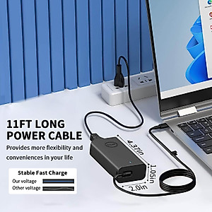 65W AC Adapter Charger for Dell Laptop Charger USB C: Dell Latitude 5520 5530 5540 7420 Chromebook XPS Inspiron 14 16 7620 Dell Power Cord Type C