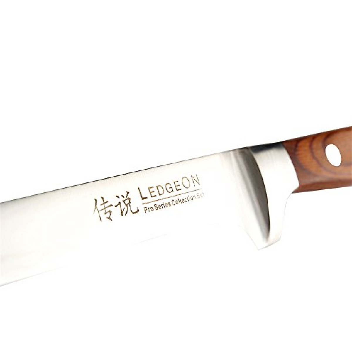LedgeON 6" Professional Boning Knife - Pro Series - High Carbon Stainless Steel Blade - Wood Handle
