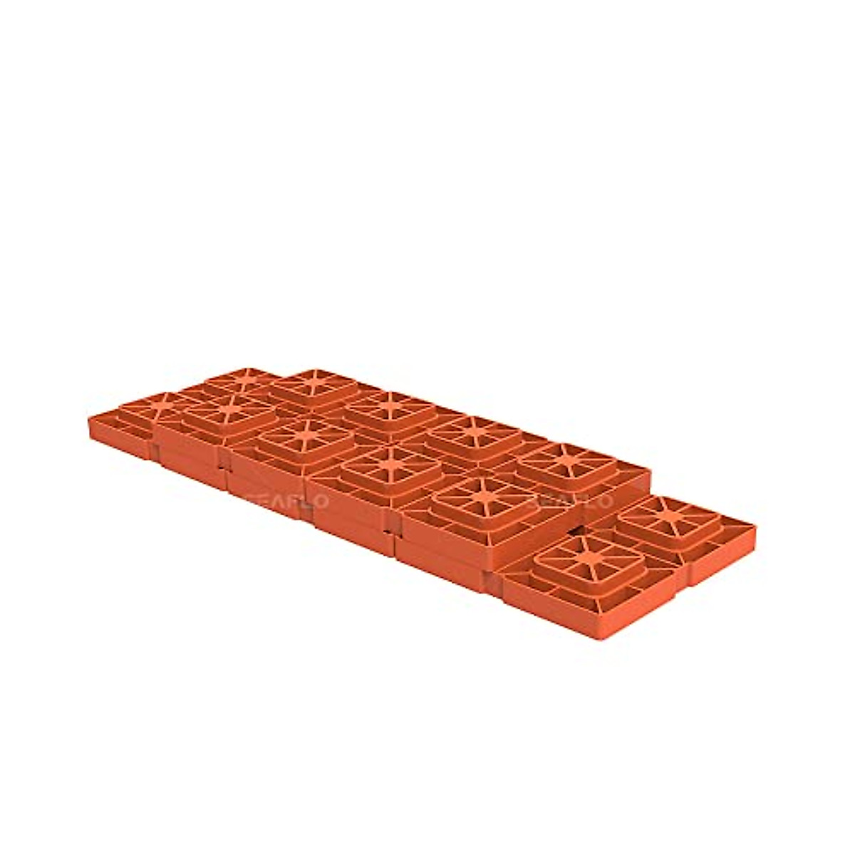 SEAFLO Heavy Duty RV Leveling Blocks Compatible with Single Wheels, Double Wheels, Hydraulic Jacks, Tongue Jacks and More Orange 10 Pack
