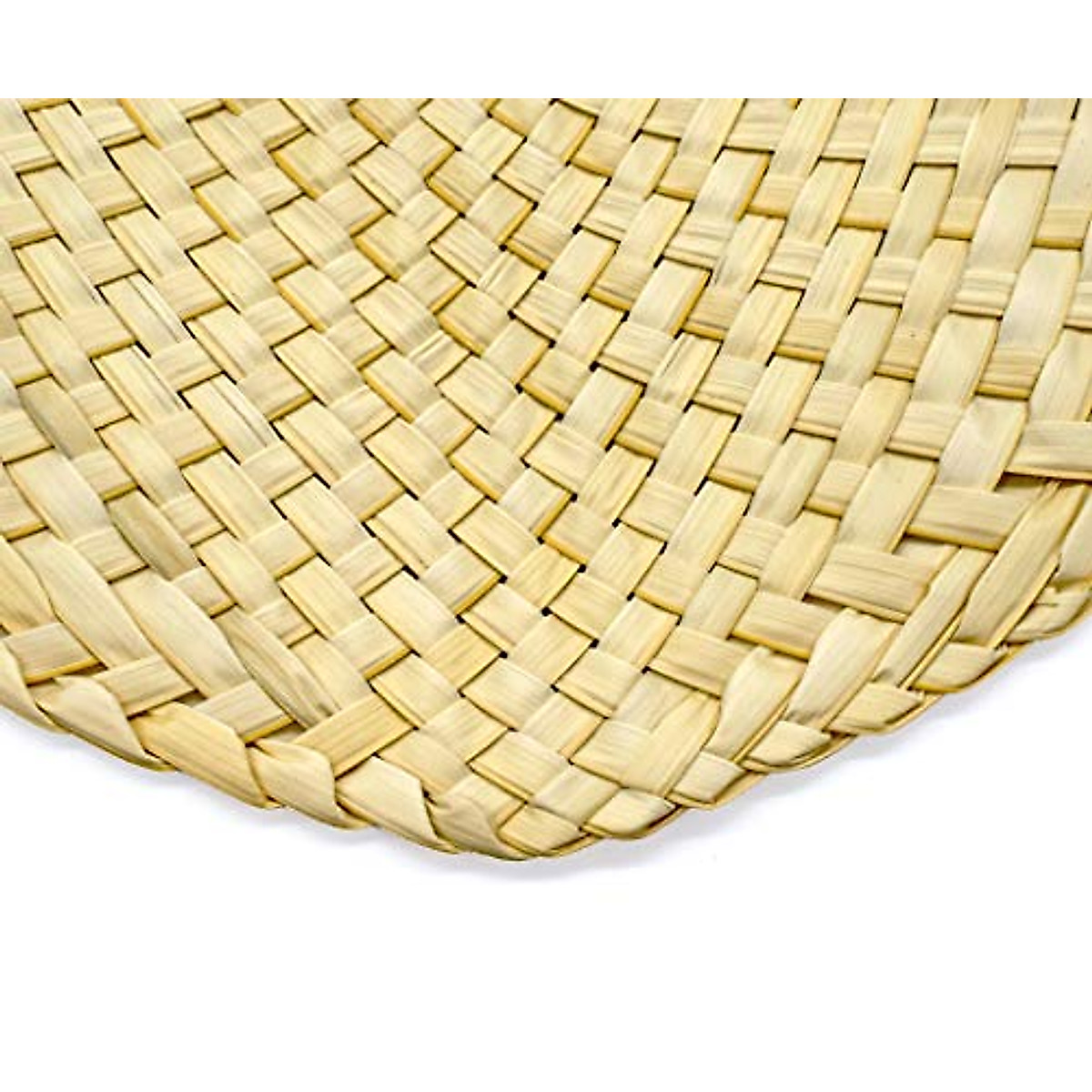 AUEAR, Natural Raffia Hand Fans Handmade Handheld Weaving Fan Wedding Palm Leaf Hand Fan for Summer Cooling Farmhouse Wall Party Home Decoration (Chinese Style A)