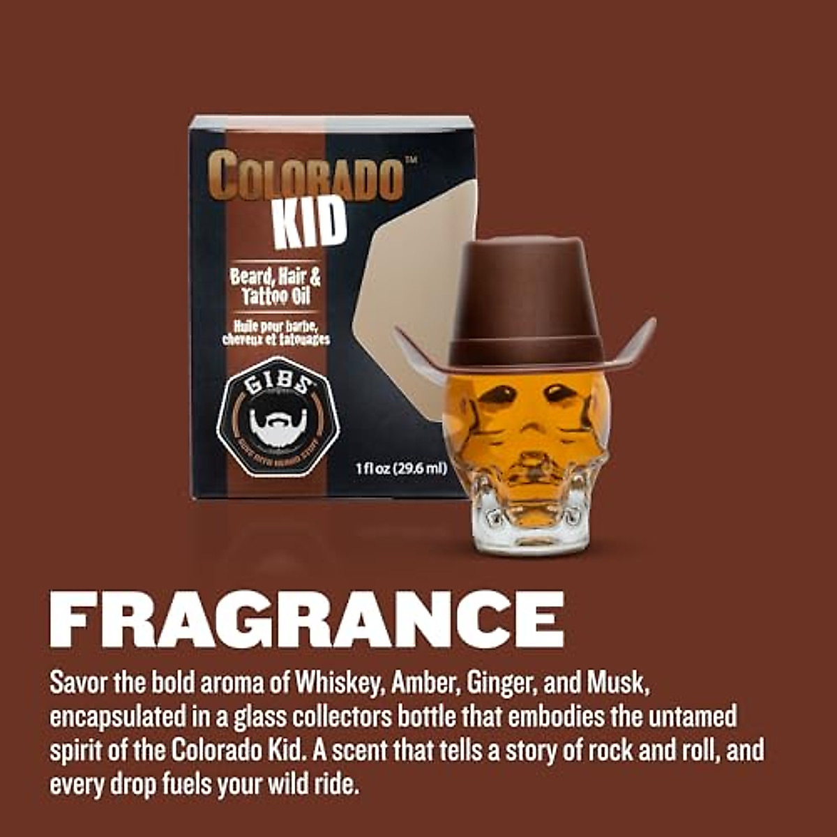 GIBS Grooming Colorado Kid Hair, Beard & Tattoo Oil, 1 Fl Oz