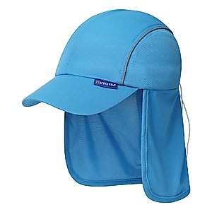 Sun Hat, A-SAFETY Adult Men’s Women’s Quick Dry Sweat-Absorbing High Visibility Hat with Neck Sun Shade, Fit for Outdoor Work, Sport, Running, Jogging, Blue