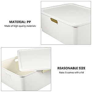 Garneck Plastic Storage Bin Tote Organizing Container with Latching Lid, Great Use for Storing, Stackable and Nestable