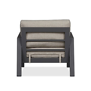 Real Flame Aegean Outdoor Chair with Cushions - Patio Furniture, Aluminum Frame - Weather & Sun Resistant, Rustproof