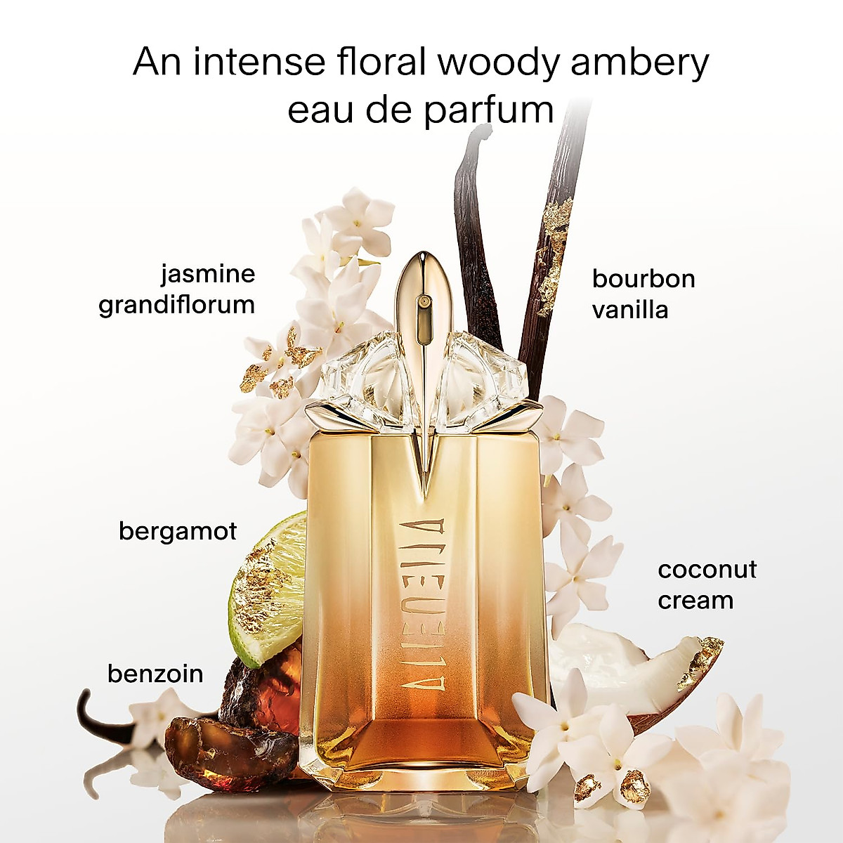 Mugler Alien Goddess Intense - Eau de Parfum - Women's Perfume - Floral & Woody - With Bergamot, Jasmine, and Vanilla - Long Lasting Fragrance - 1.0 Fl Oz