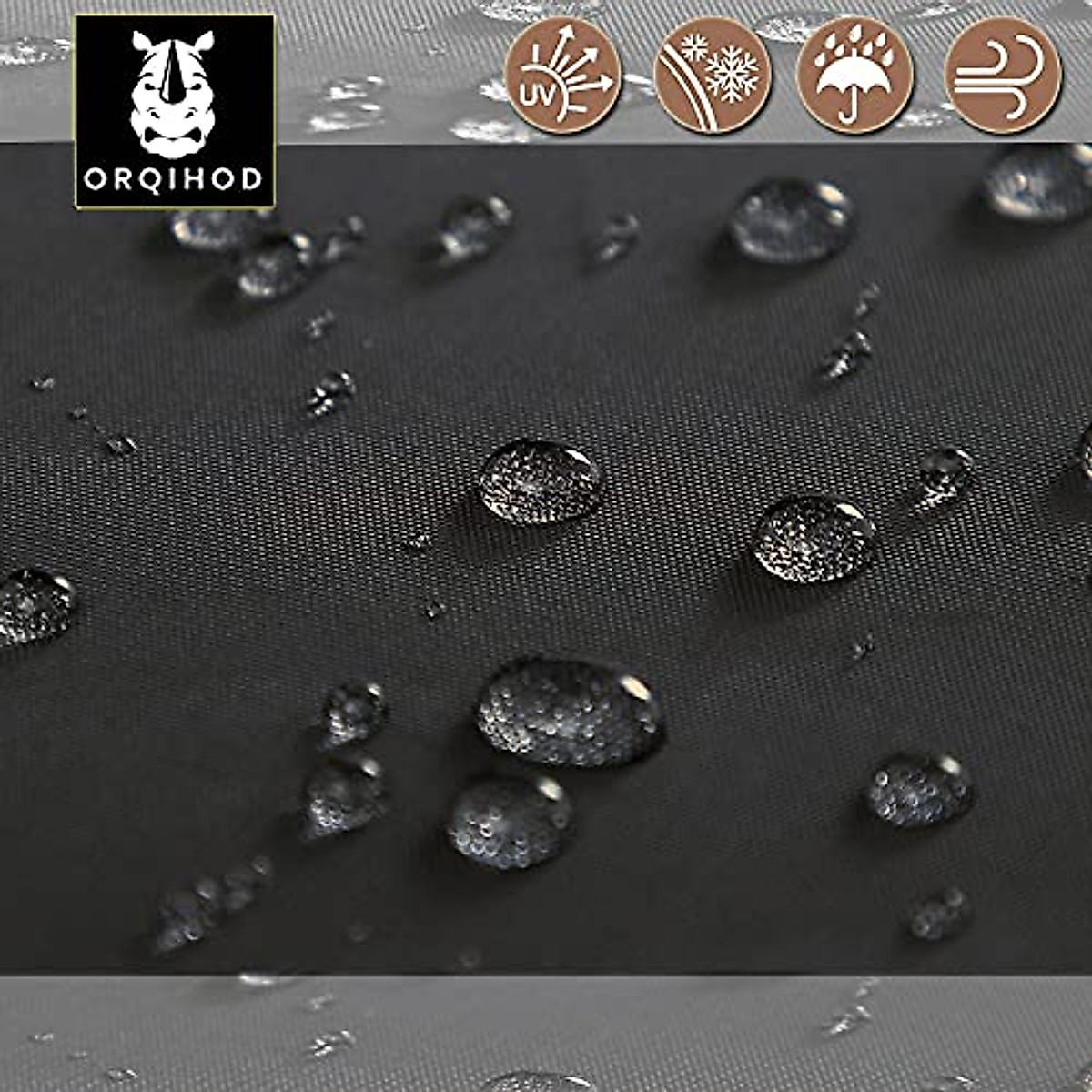 Orqihod Large Patio Furniture Seat Cushions Storage Bag 420D Heavy Duty Waterproof Outdoor Cushion Cover Carrying Bag Square with Zipper, 32 x32 x24IN, Black