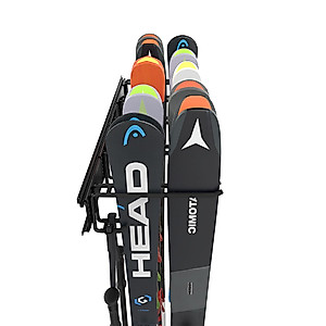 Ultrawall Ski Rack, Wall Mounted Ski Storage for Garage Storage Organizer System, 10 Pairs of Skis Holder for Home Shed, Holds Up to 300lbs