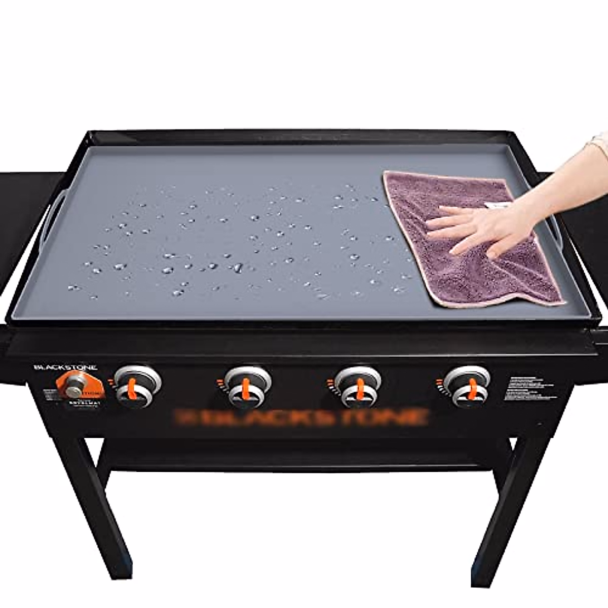Griddle Silicone Protective Mat Cover for Blackstone 17"22"28"36"Pro, JOOKKI Griddle Grill Mat Heavy Duty Waterproof Griddle Protect Your Grill .(28”Pro, Grey)