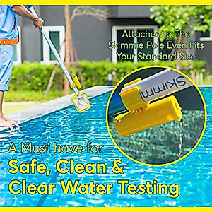 Skimmie Dip - The Convenient Pool Water Testing Attachment for The Skimmie Pole or Standard Size Pool Pole - Easy and Efficient Water Sample Collection and Testing