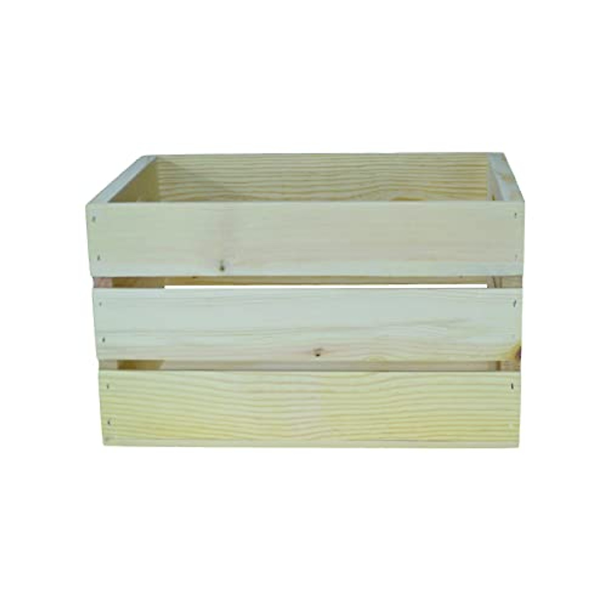 Poole & Sons Wooden Storage Crate with Hand Holes, 14 x 10 x 9 Inside Dimensions