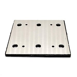 Superior Pads and Abrasives SPD19 1/4 Sheet, 6 Hole Stick on Square Sanding Pad replaces Milwaukee 14-67-0275, Ridgid 200202538