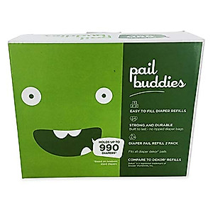 Pail Buddies Diaper Pail Refills Compatible with All Diaper Dekor Classic Diaper Pails (Pack of 2)