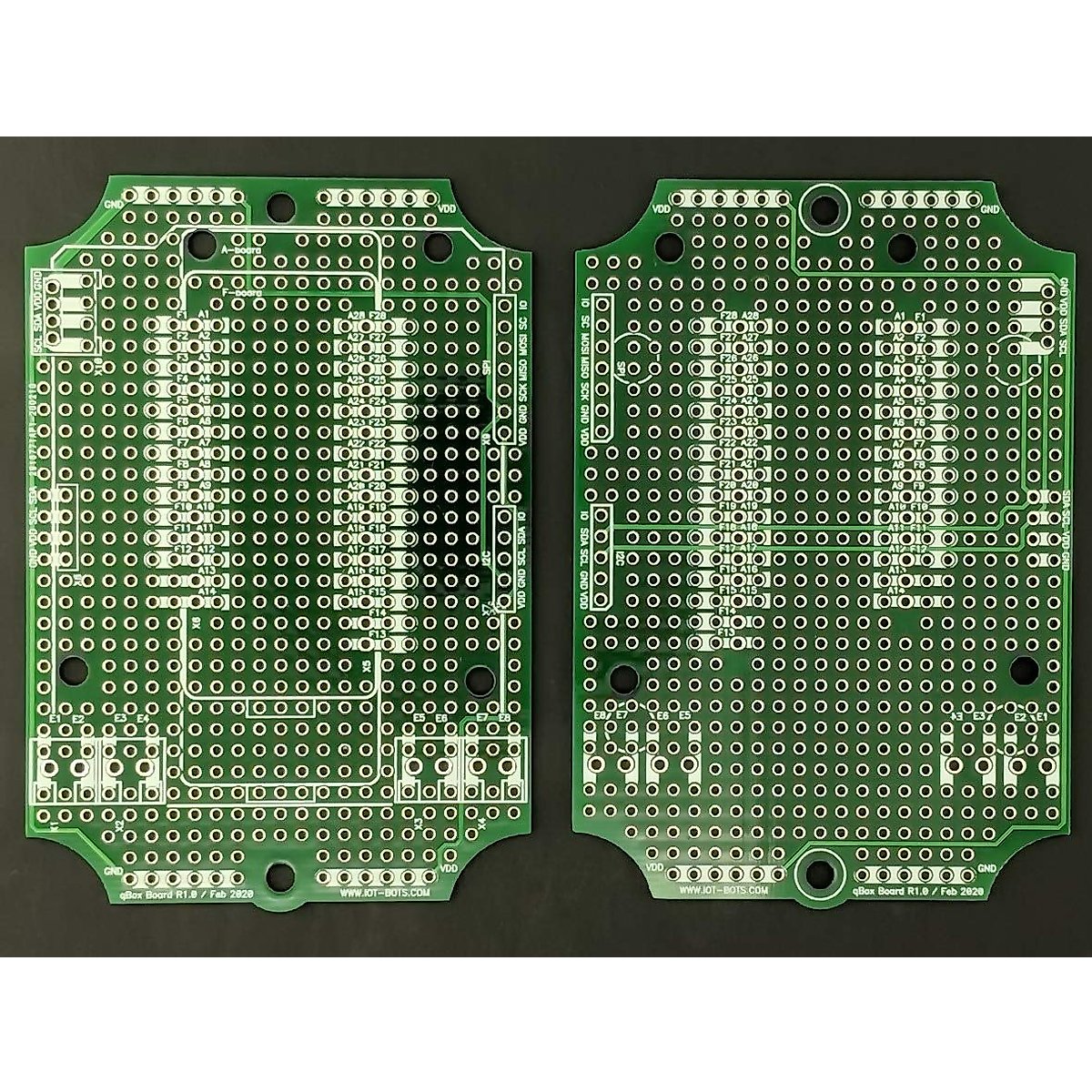 qBox DIY IOT Enclosure Kit (Two SMAs), IOT Enclosure for Arduino MKR Feather ESP32 Cellular LoRa WiFi Board, Waterproof IP65 Enclosure with Glands, prototyping PCB and Two SMA connectors