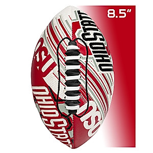 Franklin Sports Ohio State Foam Football - Youth Mini Football for Kids - 8.5" Junior Soft Foam Ball - SPACELACE Easy Grip Cover - Perfect Toy for Kids