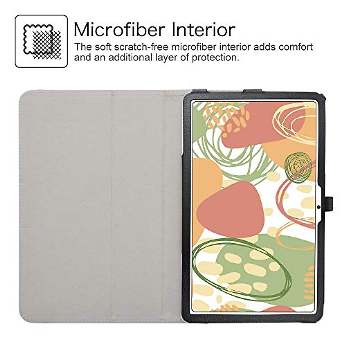 LiuShan Compatible with Huawei MatePad 10.4 case,Huawei Honor V6 case,PU Leather Slim Folding Stand Cover for Huawei MatePad 10.4" BAH3-AL00 BAH3-W09 / Honor V6 Tablet,Black