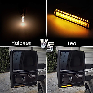 RUXIFEY Sequential LED Side Mirror Turn Signal Light Smoked Right Left Lamps Compatible with Ford F150 Expedition, Lincoln Mark LT, Amber