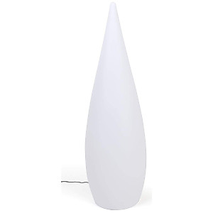 Displays2go LED Teardrop Light, 16-Color Glow, 10-Hour Rechargeable Battery Life — White (FDLEDTDRPM)