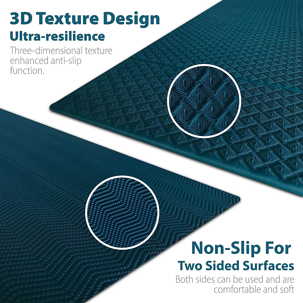 Foldable Yoga Mat-1/4 Inch Thick - Easy to Storage Travel Yoga Mat Foldable Lightweight for Fitness - Anti Slip Folding Exercise Mat for Yoga, Pilates, Home Workout & Floor Exercise(Dark Green)