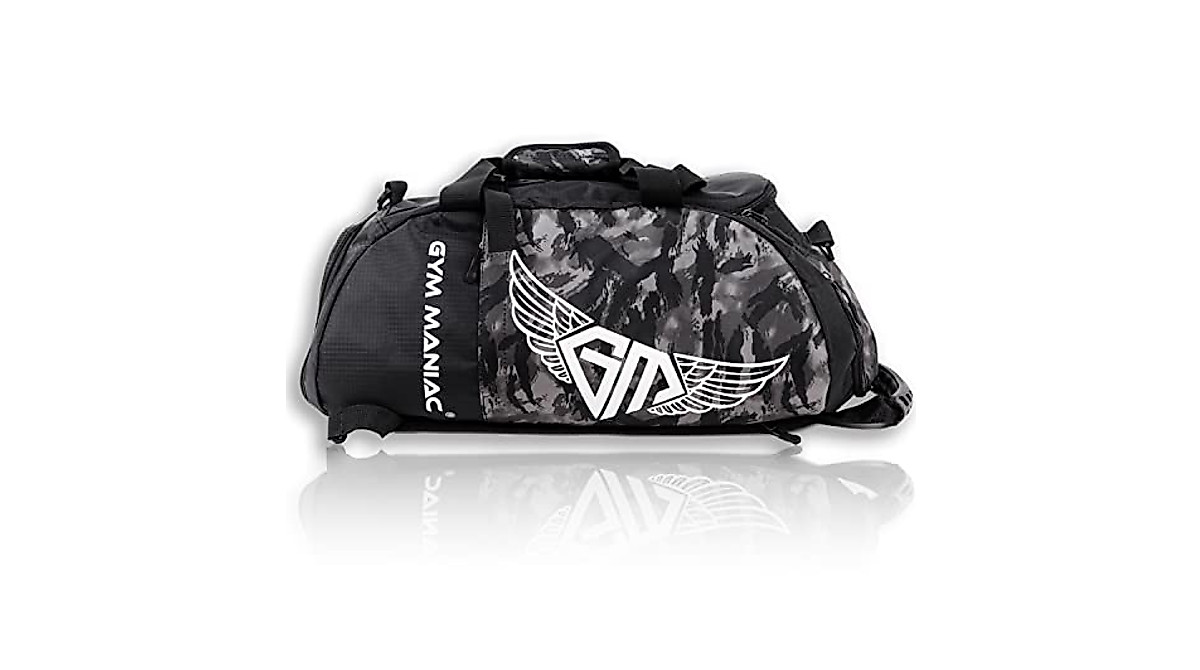 Gym Maniac Gym Bag with Shoe Compartment for Men and Women - Versatile Design Doubles as a ...
