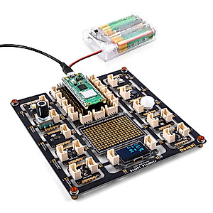GeeekPi DeskPi PicoMate for Raspberry Pi Pico/Pico W, Learning Electronics and Programming Platform Based on Raspberry Pi Pico/Pico W, with 12 Detachable Modules